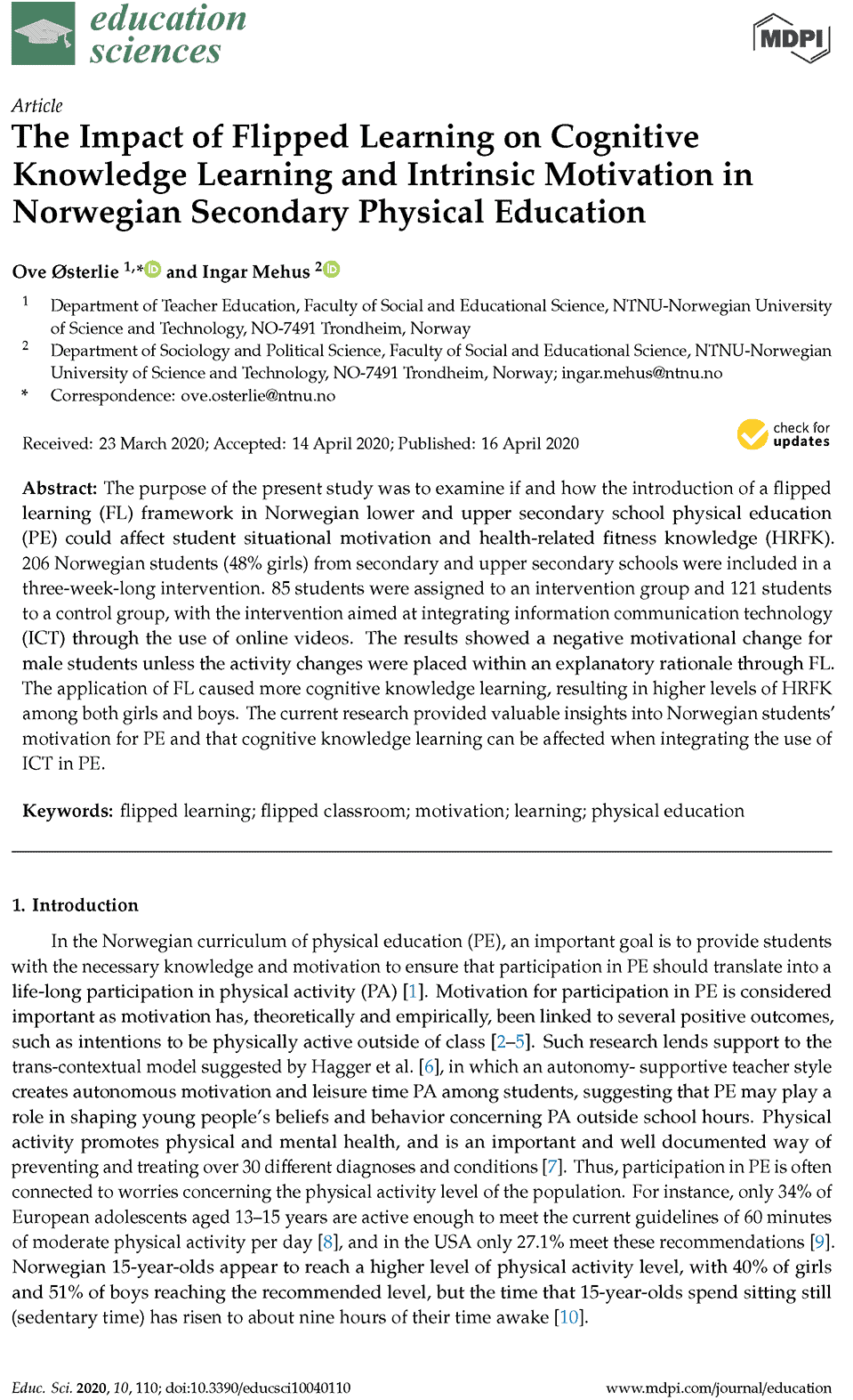 The Impact of Flipped Learning on Cognitive Knowledge Learning and ...
