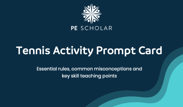 Tennis Activity Prompt Card - PE Scholar