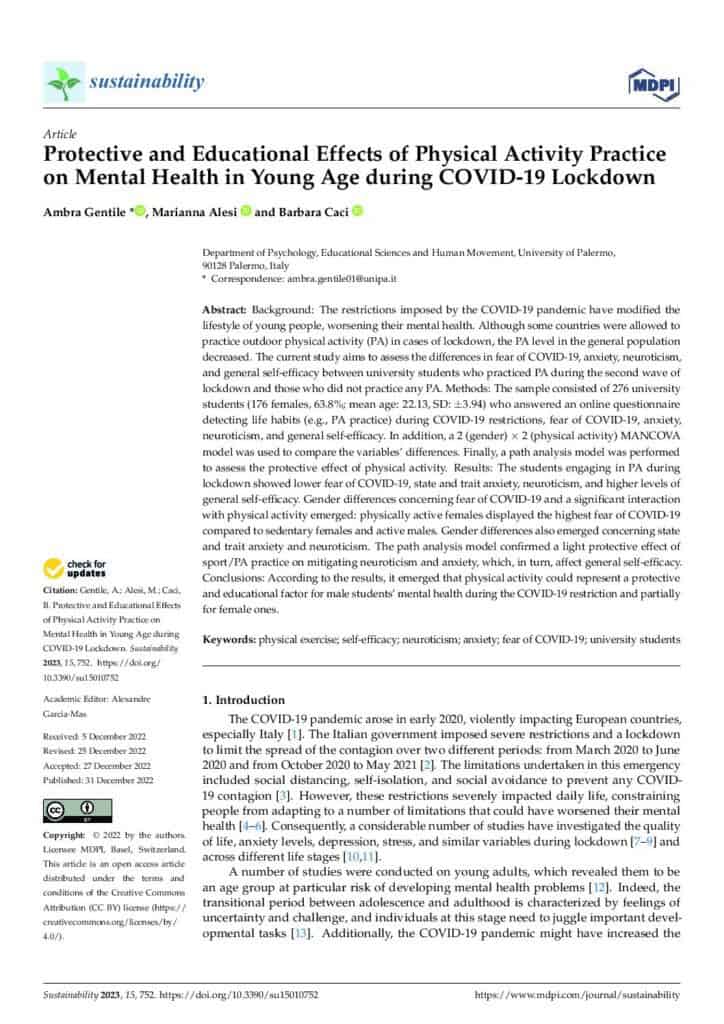 Mental Health in Young Age during COVID-19 Lockdown