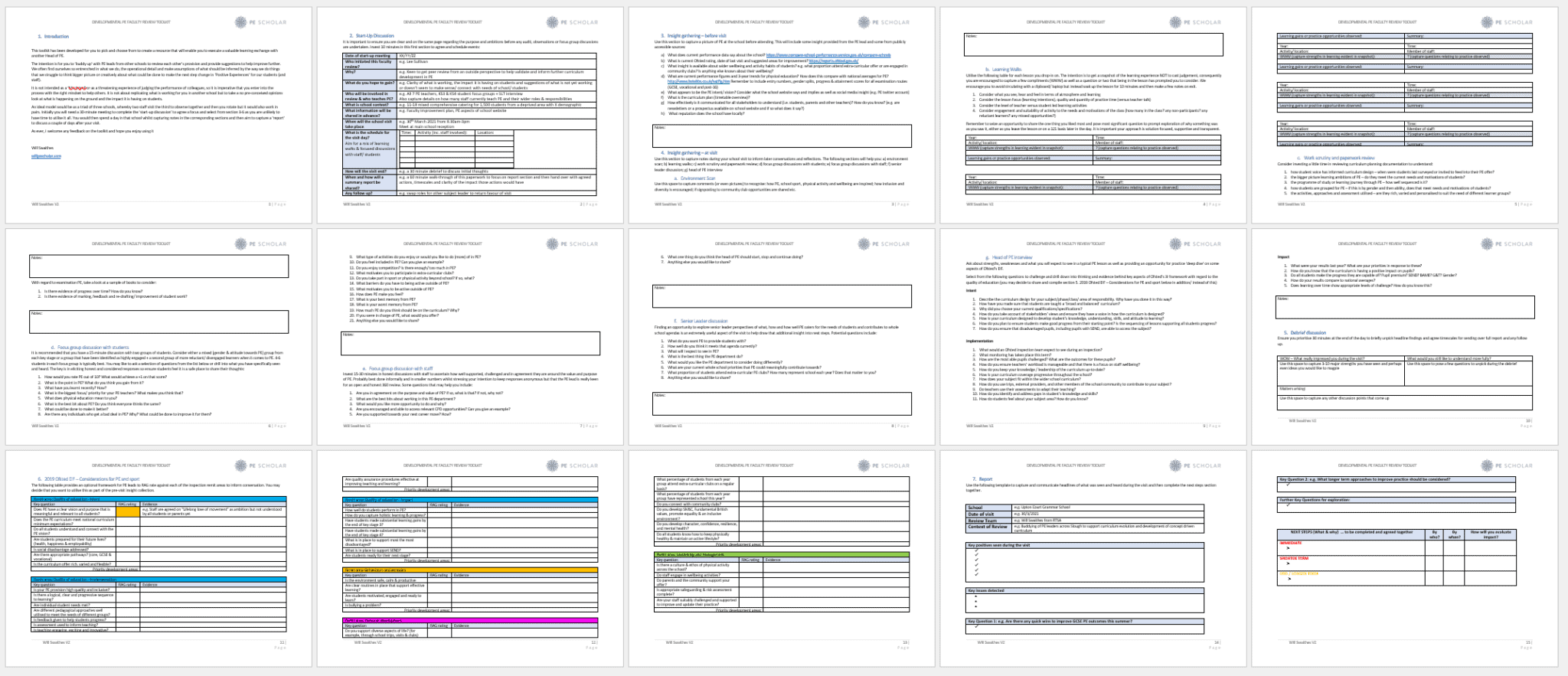 Developmental Faculty Review Toolkit - PE Scholar