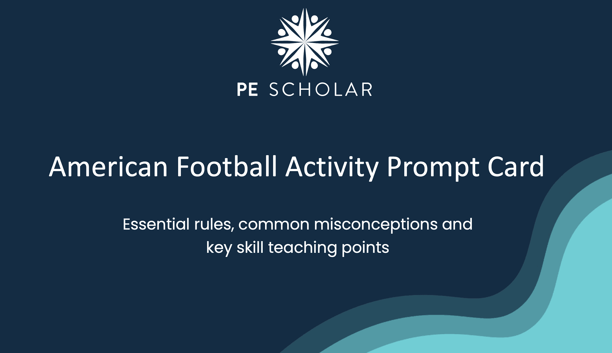 American Football Prompt Card - PE Scholar